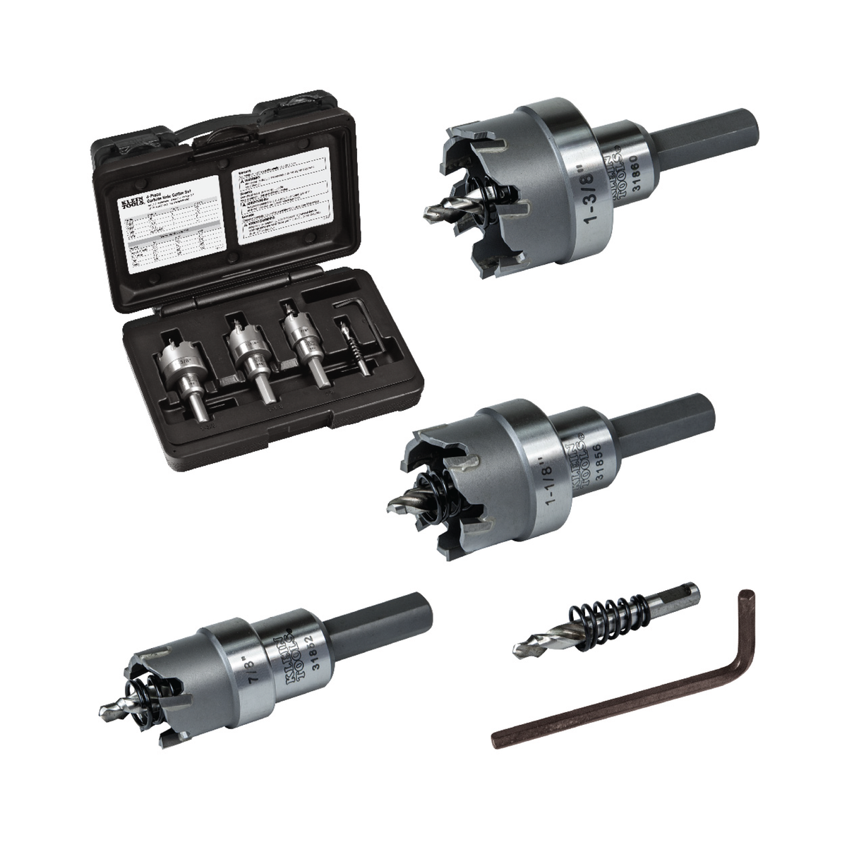 Hole Cutter Kit, Carbide Hole Cutter, 4-Piece | 31872 | Cable ...