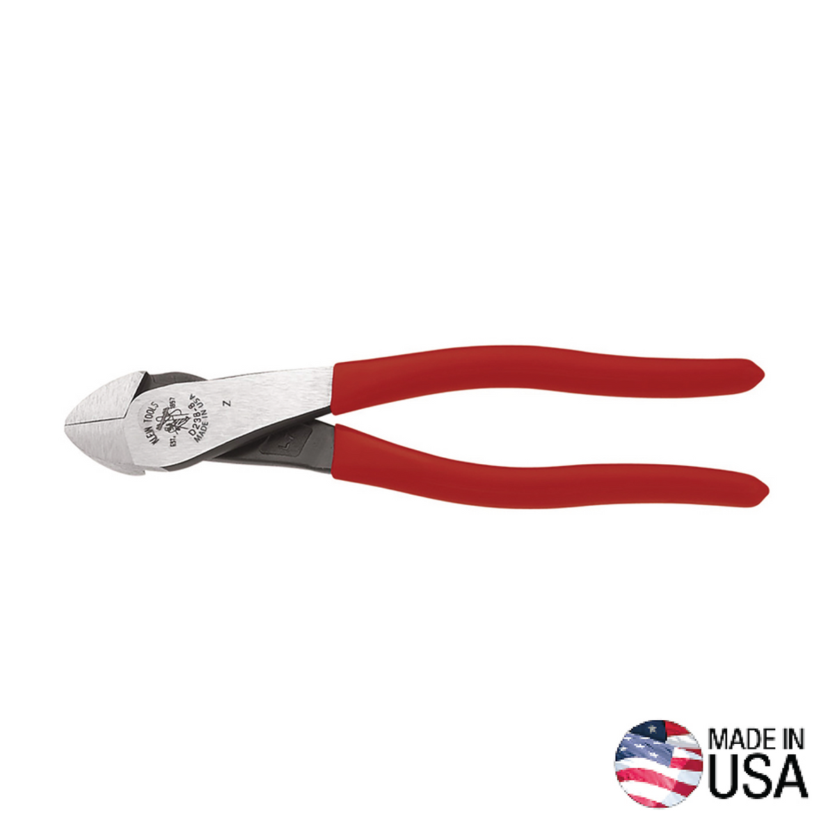 Diagonal Cutting Pliers, High-Leverage, Angled Head, 8-Inch | D238-8